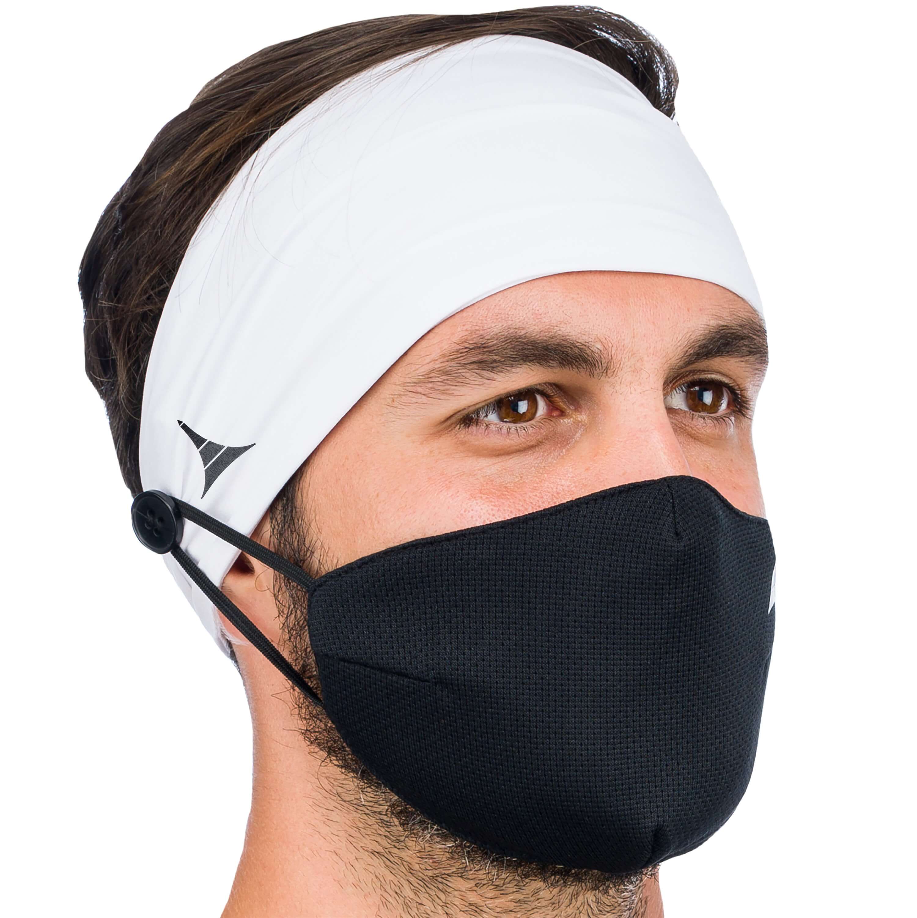 Headband with Buttons for Face Mask – French Fitness Revolution