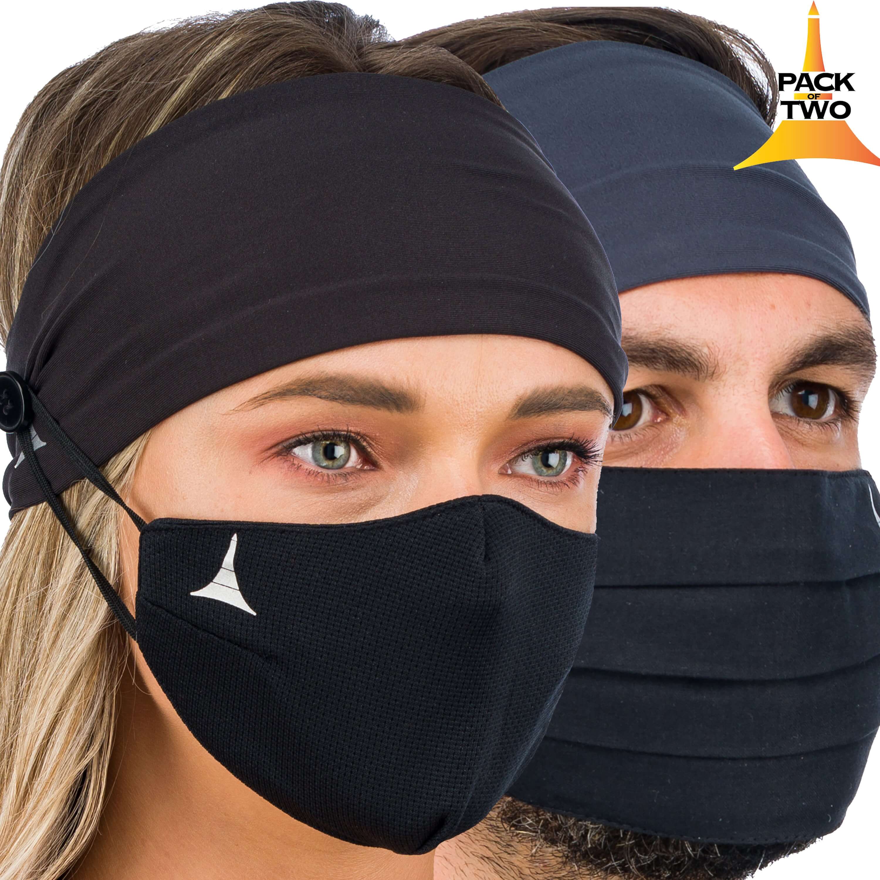 Headband with Buttons for Face Mask – French Fitness Revolution